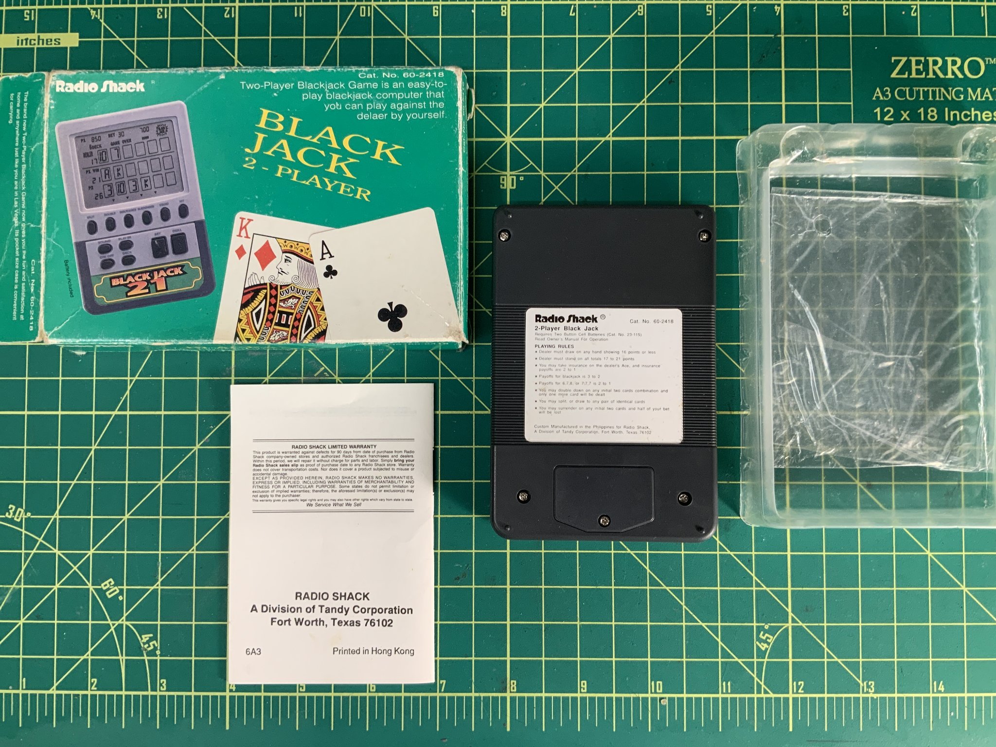 Radio Shack Black Jack 2-Player 60-2418 - Gaming - Handheld Computer Museum